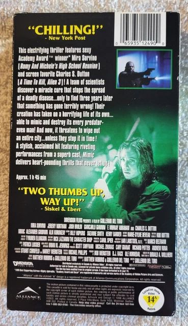 MIMIC VHS 1995 Mira Sorvino Jeremy Northam Josh Brolin $9.69 - PicClick CA