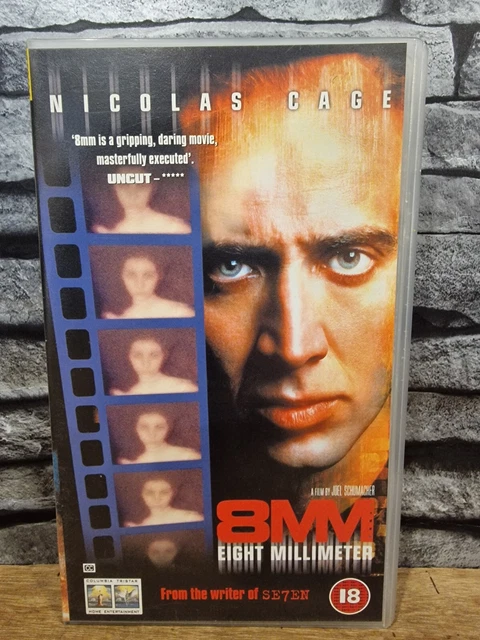 8MM EIGHT MILLIMETER, VHS Video Tape, Nicolas Cage, Joaquin Phoenix ...