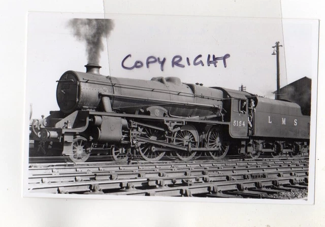 RAIL PHOTO LMS 460 Black 5 5154 Glasgow St Rollox works CR £2.69 ...