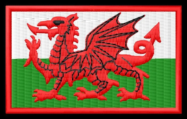 FLAG WALES WELSH Drapeau Flagge ecusson brodé patche Thermocollant ...