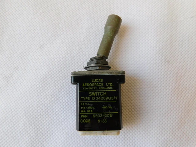 TORNADO AIRCRAFT COCKPIT Locking 2 Way Toggle Switch Part No: PAN6533 ...