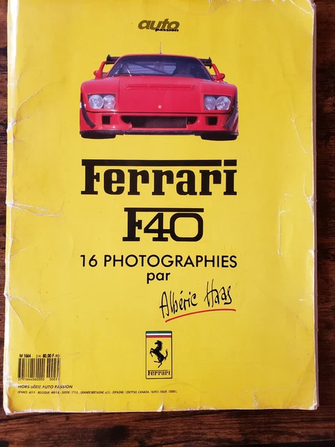 FERRARI F40 16 photos 40X30 Albéric HASS Auto Passion collection EUR 30 ...