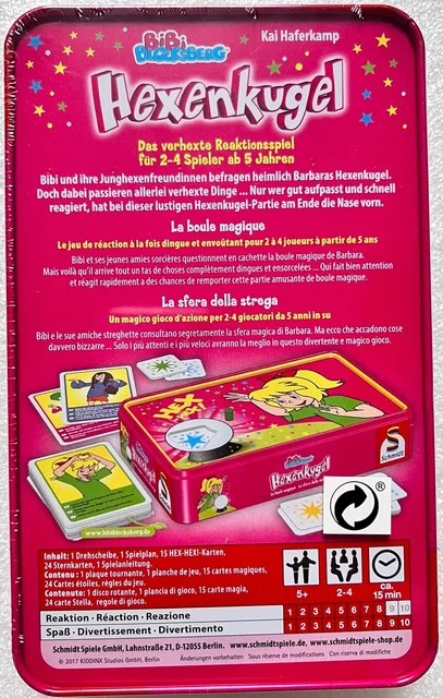 BIBI BLOCKSBERG HEXENKUGEL Metal Box Schmidt Family Card Game 51274 $30 ...