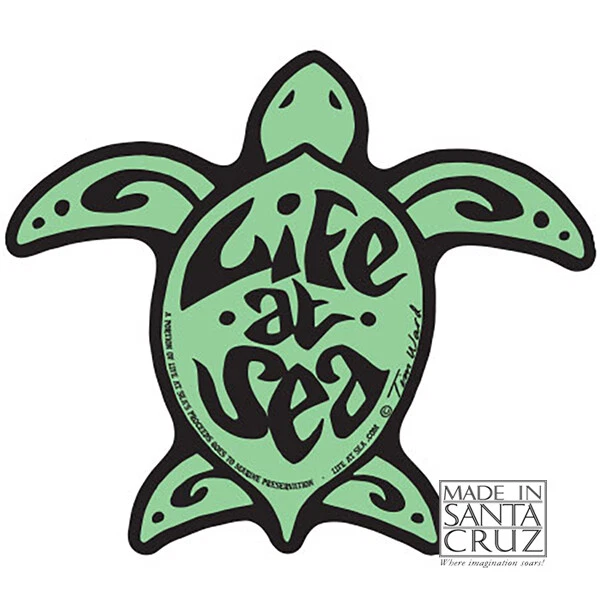 LIFE AT SEA - Sea Turtle Bumpersticker Vinyl Sticker Decal by Tim Ward ...