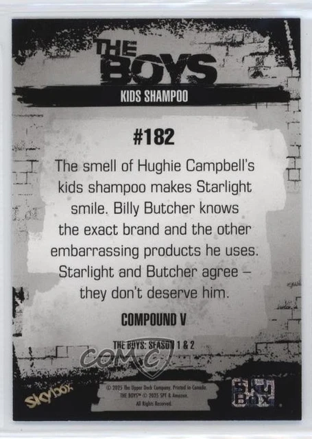 2025 UPPER DECK Skybox The Boys: Season 1 & 2 Compound V /399 Kids ...