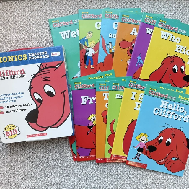 CLIFFORD THE BIG Red Dog - Phonics Reading Program - Pack Of 12 Books ...