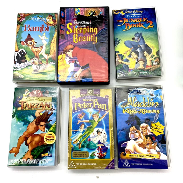 WALT DISNEY ANIMATED Classics VHS - LOT of 6 inc Sleeping Beauty and ...
