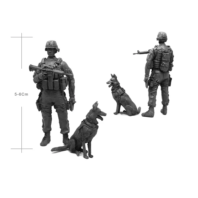 1/35 US SPECIAL Ops Navy Seal K9 Army Dog Resin Figure Model Kit ...