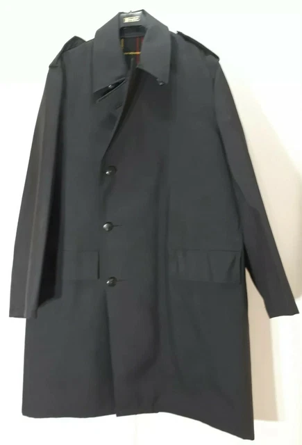 VINTAGE BLACK GANNEX Raincoat Size Large Grantham Weatherwear Tartan ...