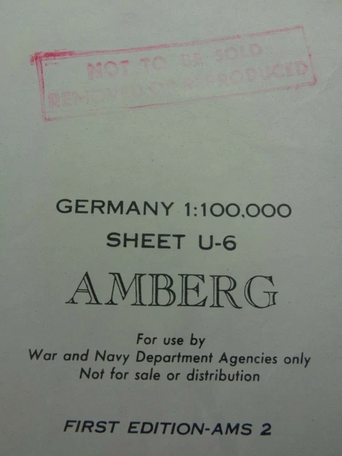 WW2 US ARMY Map of GERMANY entitled "AMBERG" (WAR & NAVY DEPT) £29.99 ...