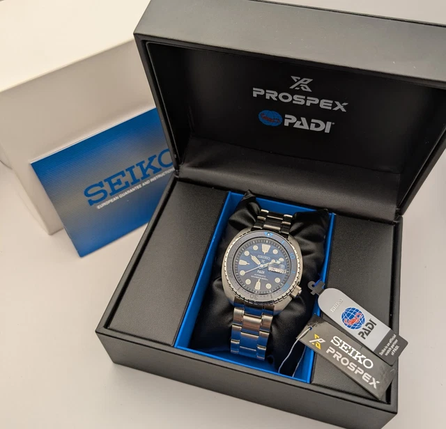 *FULL SET* SEIKO Prospex ‘Great Blue’ Turtle PADI - Automatic Dive ...