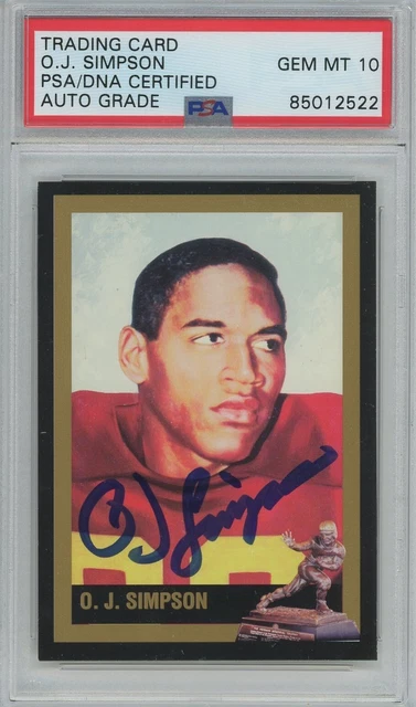 AUTOGRAPHE AUTOMATIQUE SIGNÉ OJ Simpson 1968 1993 Heisman Collection ...