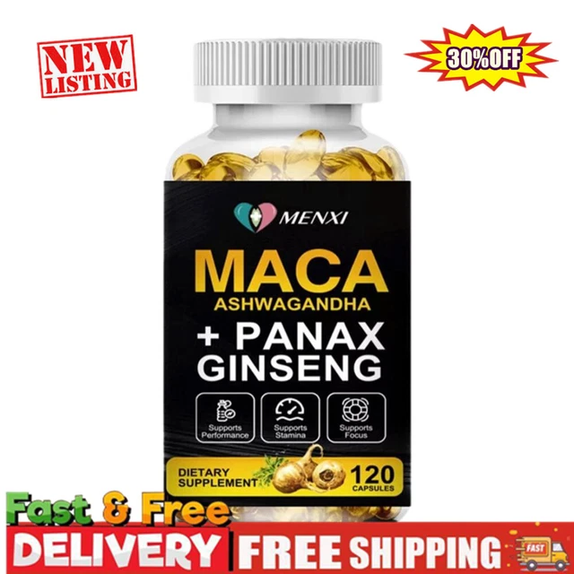 ORGANIC MACA ROOT Capsules |120 Pills| Peruvian Maca Extract for Men ...