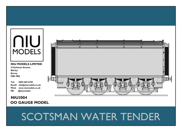 NIU MODELS - LNER 'Flying Scotsman' Water Tender Kit - 00 Gauge £45.00 ...