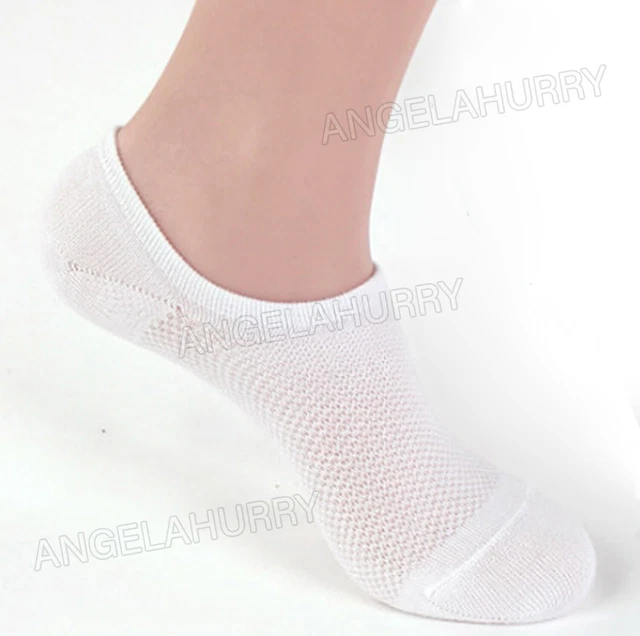 BAMBOO NON-SLIP HEEL Grip Low Cut No Show Socks Footlets Invisible ...