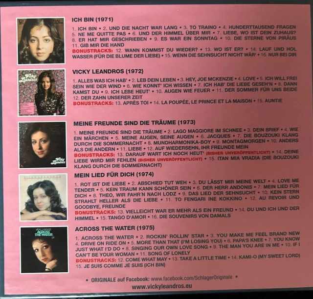 ORIGINALE ALBUM BOX Vicky Leandros von 2015 - 5 original Alben ...