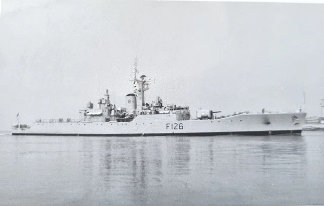 VINTAGE ORIGINAL PHOTO Royal Navy Rothesay Class Frigate HMS PLYMOUTH ...