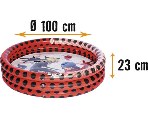 3-RING POOL MIRACULOUS - ladybug & cat noir / swimming pool approx. 100 ...
