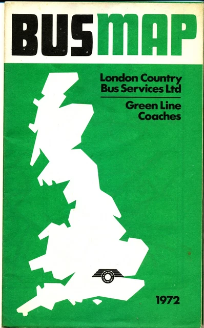 BUS MAP LONDON COUNTRY BUS SERVICES GREEN LINE COACHES 1972 Routes ...