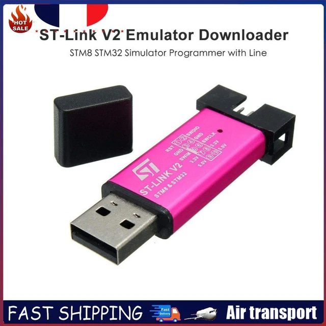 # ST-LINK V2 Emulator/Download/Programmer LED Indicator STM8/STM32 Random Color EUR 4,67 ...