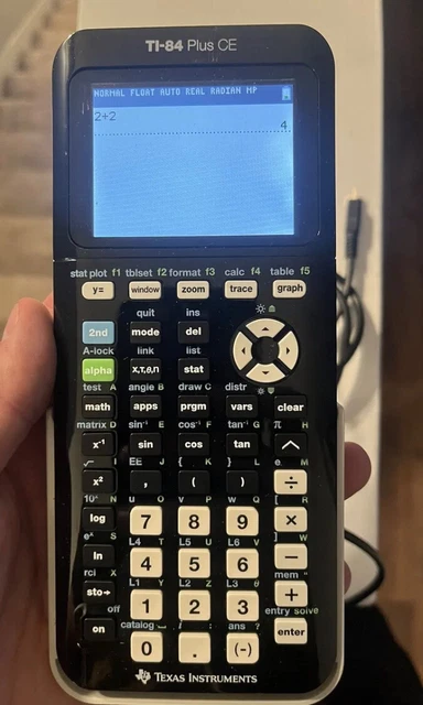 TEXAS INSTRUMENTS TI-84 Plus CE Graphing Calculator With Case And ...
