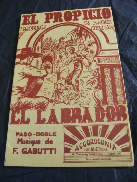 & SPARTITO EL Propicio Ramon Cortez El Labrador F Gabutti Music Sheet ...