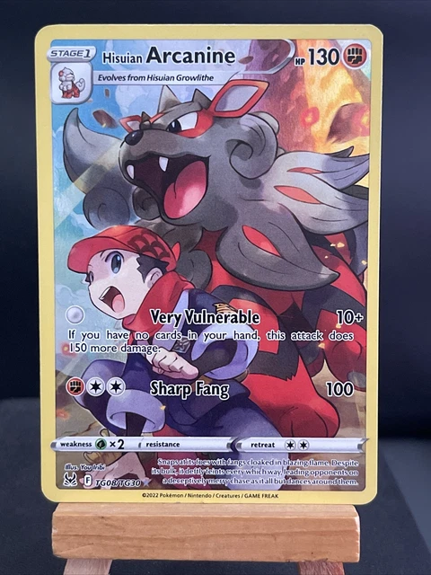 POKEMON CARD HISUIAN Arcanine TG08/TG30 Trainer Gallery Rare Lost ...