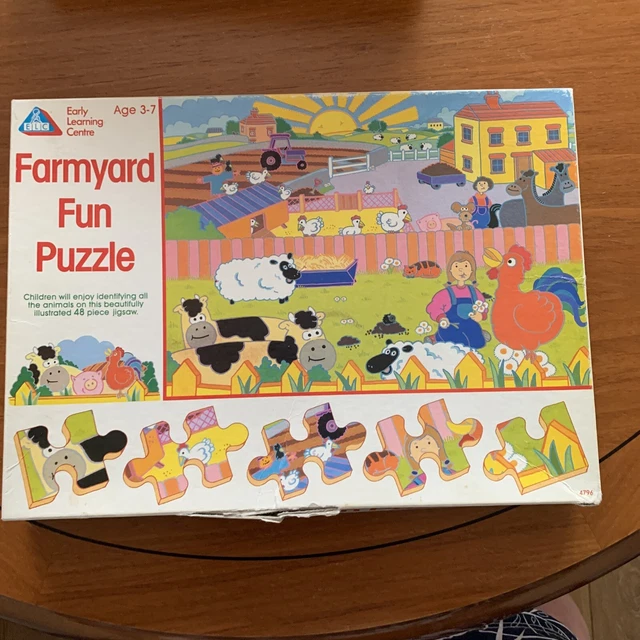 FARMYARD FUN WOODEN Puzzle - Elc (100% Complete) (Free P&P) £4.50 ...