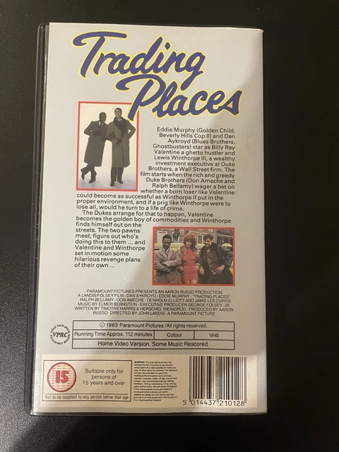 TRADING PLACES (VHS) 1983 Dan Aykroyd Eddie Murphy Comedy Classic £16. ...