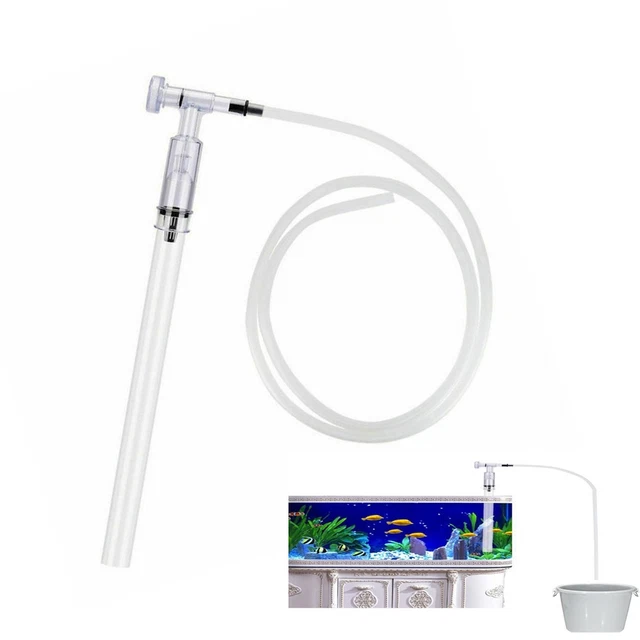 AQUARIUM CLEANER GRAVEL Siphon Pump Water Flow Adjuster for Fish Tank ...