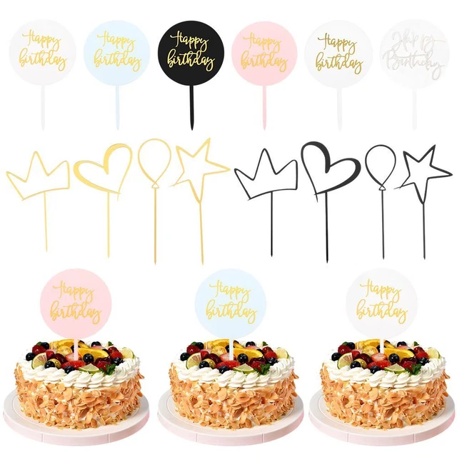 TOPPERS BAKING SUPPLIES Desserts Topper Cake Topper Cake Insert Happy ...