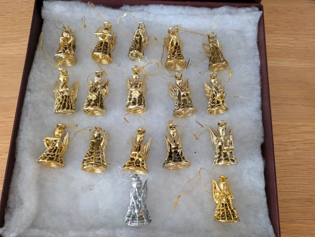 17 X VINTAGE Gold Glass Angels From Albin Edwards 1980's £19.99 ...