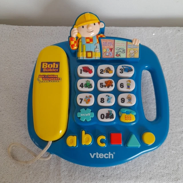 VTECH BOB THE Builder Talking Telephone Toy Learning Interactive Fully ...