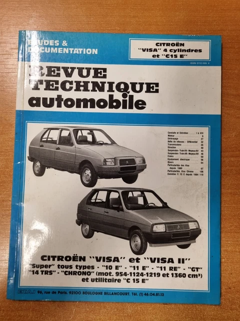 ANCIENNE REVUE TECHNIQUE AUTOMOBILE CITROEN VISA ET VISA II 4 CYLINDRES ... ANCIENNE REVUE TECHNIQUE AUTOMOBILE CITROEN VISA ET VISA II 4 CYLINDRES ...