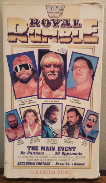 WWF ROYAL RUMBLE 1989 Coliseum Video VHS Wrestling WWE WCW Hulk Hogan ...