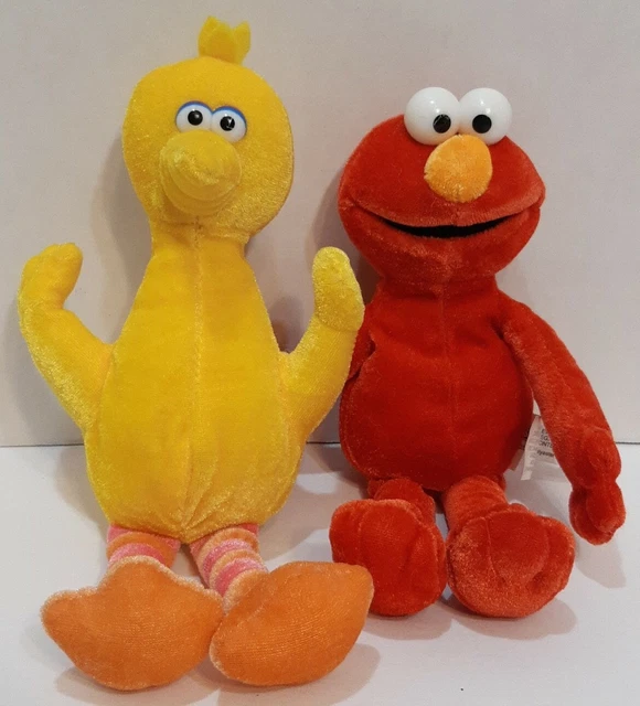 SESAME STREET BIG Bird and Elmo Small Plush Lot Of 2 By Nanco $26.00 ...