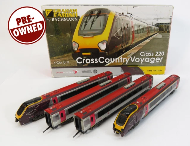 N GAUGE FARISH 371-678 Class 220 Arriva Cross Country 4 Car Unit £214. ...