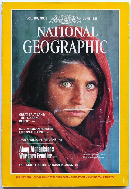 AFGHAN GIRL NATIONAL GEOGRAPHIC MAGAZINE JUNE 1985 ICONIC STEVE McCURRY ...