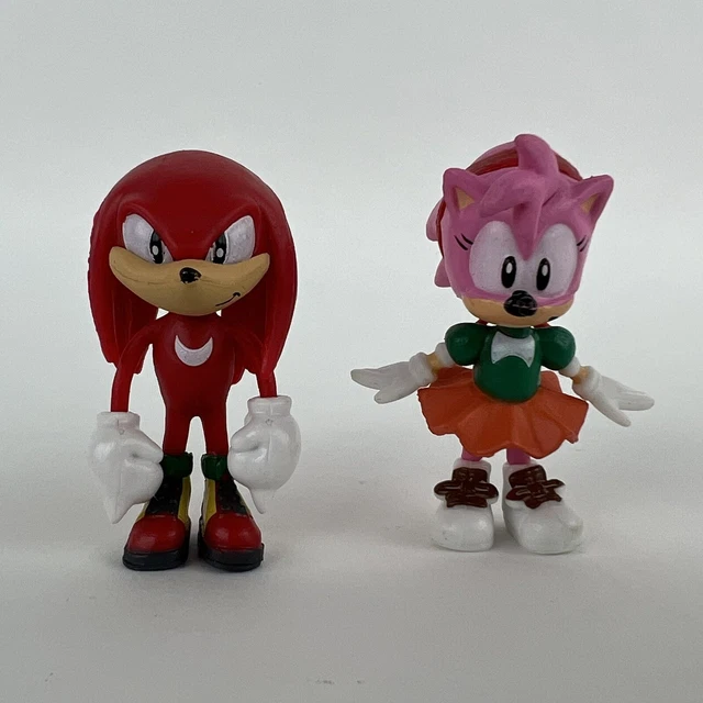 SEGA KNUCKLES & Amy Rose Sonic the Hedgehog 3" Bendable Bendy Vintage ...