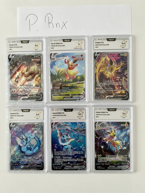 LOT DE SIX cartes Pokémon alternative Aquali, Pyroli, Voltali Promo ...