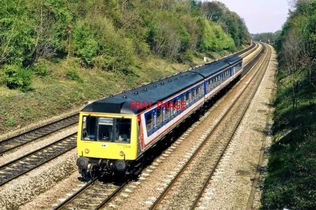 PHOTO DMU Nse Livery L418 At Sonning Cutting.on Up Main. 28.4.91 £1.85 ...