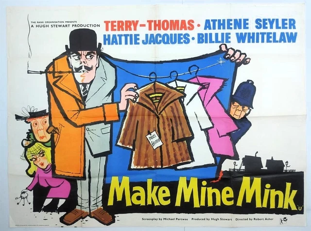 MAKE MINE MINK Original Uk Quad Film Poster 1960 £250.00 - PicClick UK