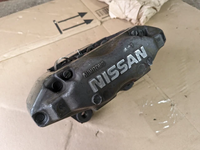 FRONT PASSENGER SIDE 4 Pot Brake Caliper For: Nissan Skyline R32 GTR ...