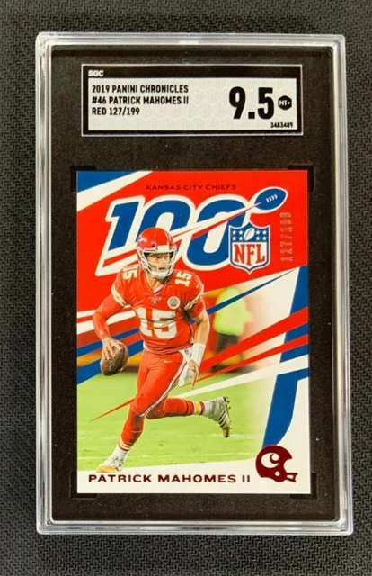 CARTE CHRONIQUES PANINI 2019 #46 Patrick Mahomes NFL 100 rouge/199 ...