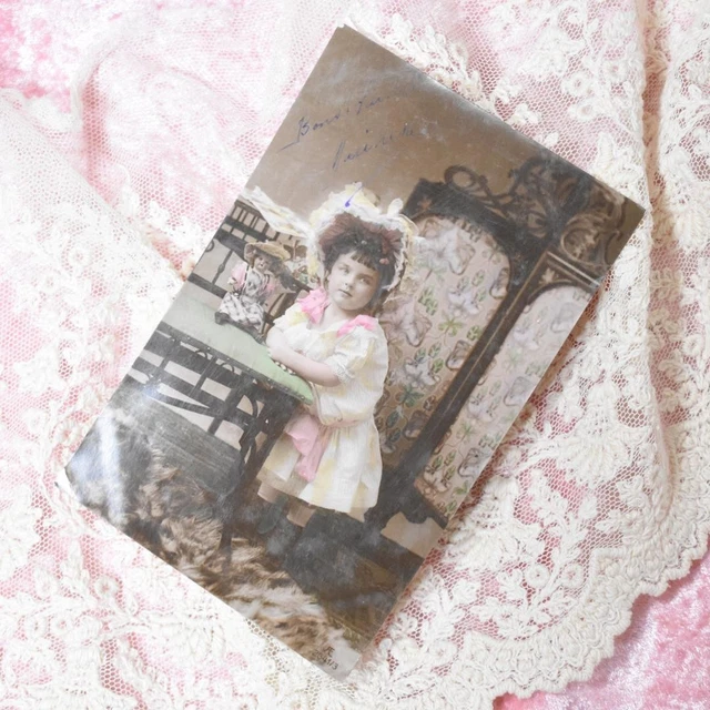 VINTAGE GIRL & Doll Art Nouveau Postcard, Beautiful Room, Used RR1 £116 ...