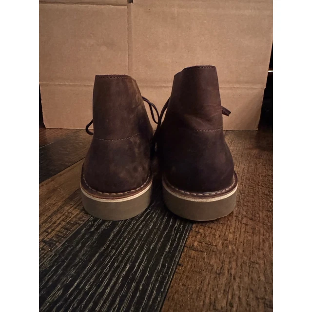 CLARKS DESERT BOOTS Mens Dark Brown Suede Leather Ankle Boots Lace Up ...