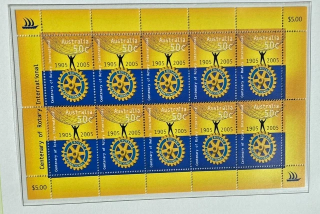 AUSTRALIAN DECIMAL STAMPS: 2005 Centenary of Rotary International ...