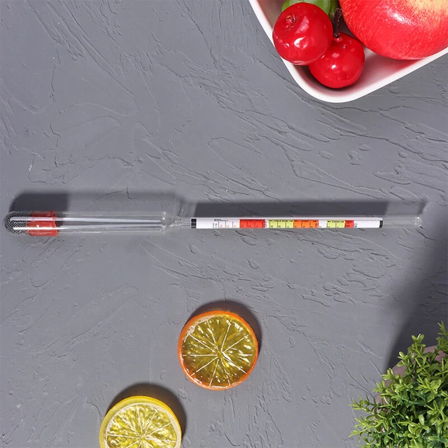 TRIPLE SCALE HYDROMETER Self Brewed Wine Sugar Meter Alcohol Measuring ...