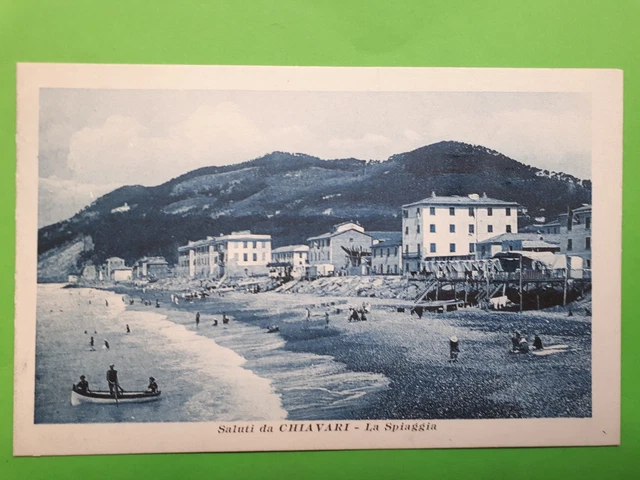 CARTOLINA - SALUTI da Chiavari - La Spiaggia - 1930 ca. EUR 9,99 ...