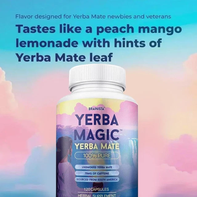 YERBA MAGIC YERBA Mate Capsules - 120 Capsules, Brain Fog Buster & Gut ...